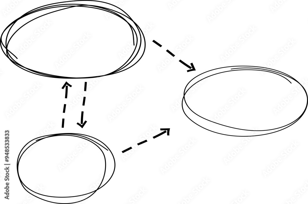 Mind map infographic diagram doodle line free hand drawing. Idea scheme ...