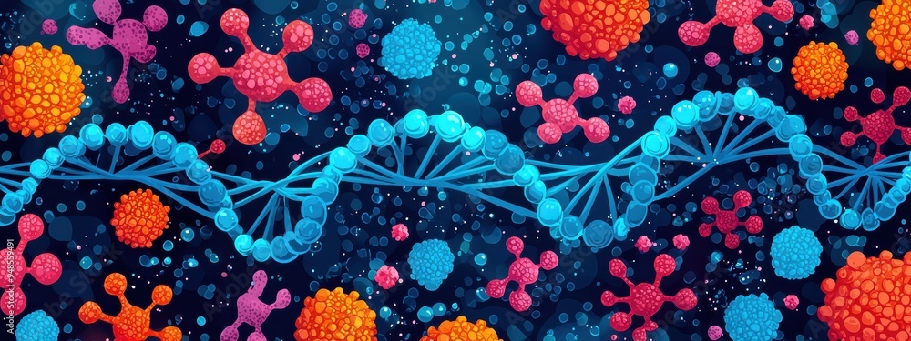 A depiction of symbiotic evolution, where microorganisms and their ...