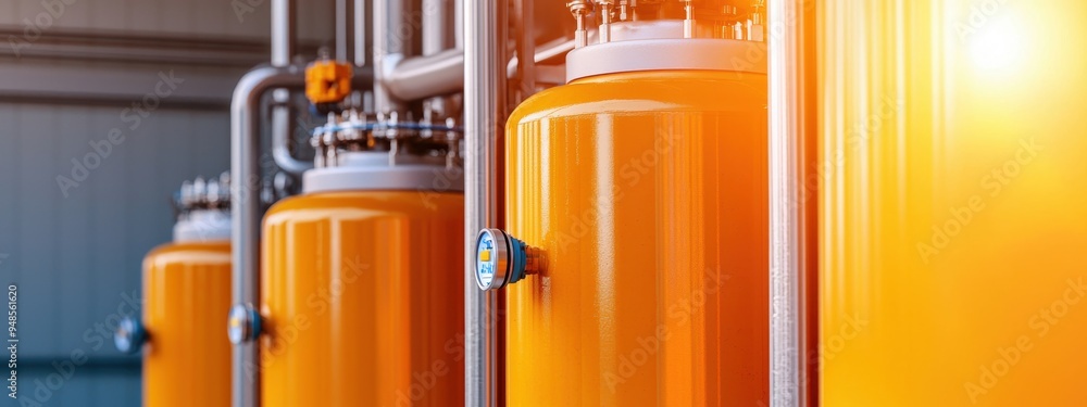 A factory where microorganisms are used in industrial fermentation ...