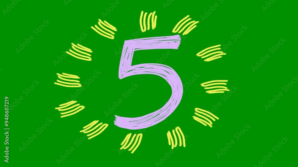 countdown animation in 10 seconds on green screen. countdown in ...