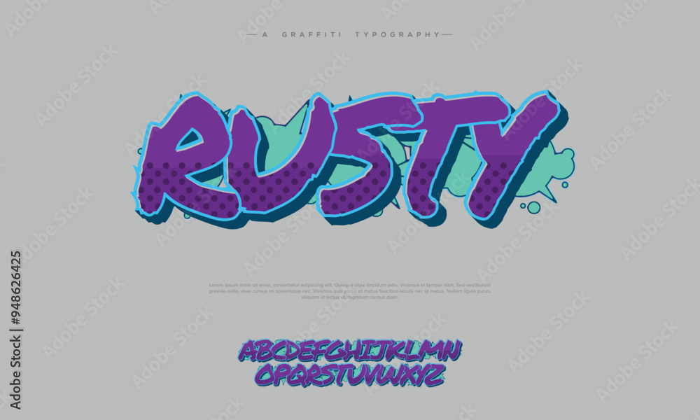 Vetor de Gradient color transitions in graffiti fonts enhance their ...