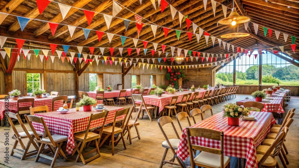 Empty traditional country and rural party venue , rural, venue, party ...