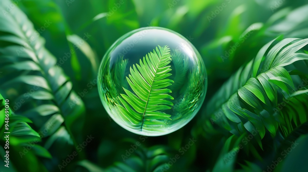 Ecological Vision for a Green Earth, a vibrant depiction of a lush ...