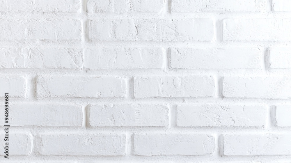 Whitewashed aged brick wall, expansive view, perfect for various design ...