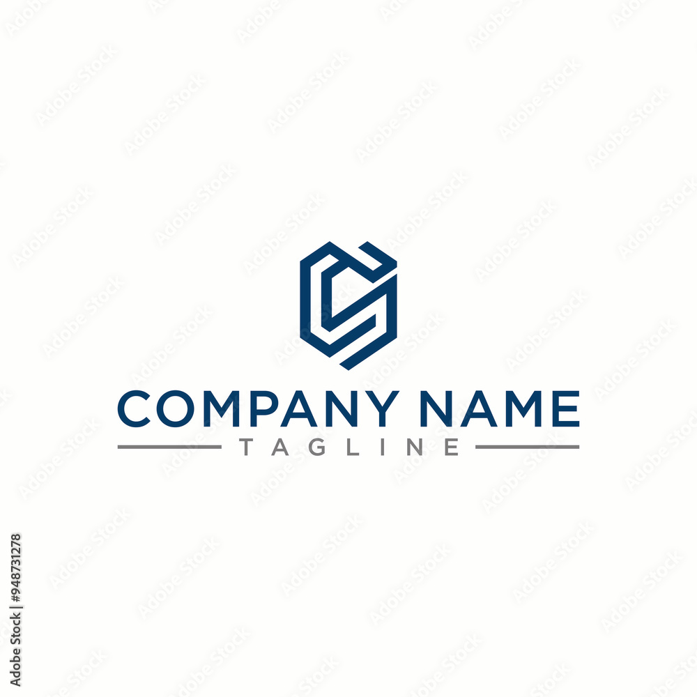 CS letter logo in the form of hexagons and cube logos with letter ...