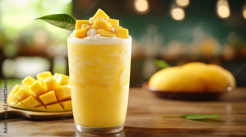 Indulge in the tropical delight of a refreshing mango shake. Savor the ...