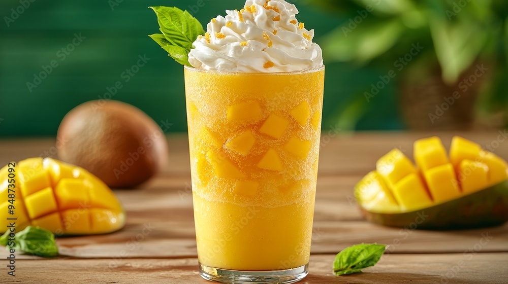 Indulge in the tropical delight of a refreshing mango shake. Savor the ...