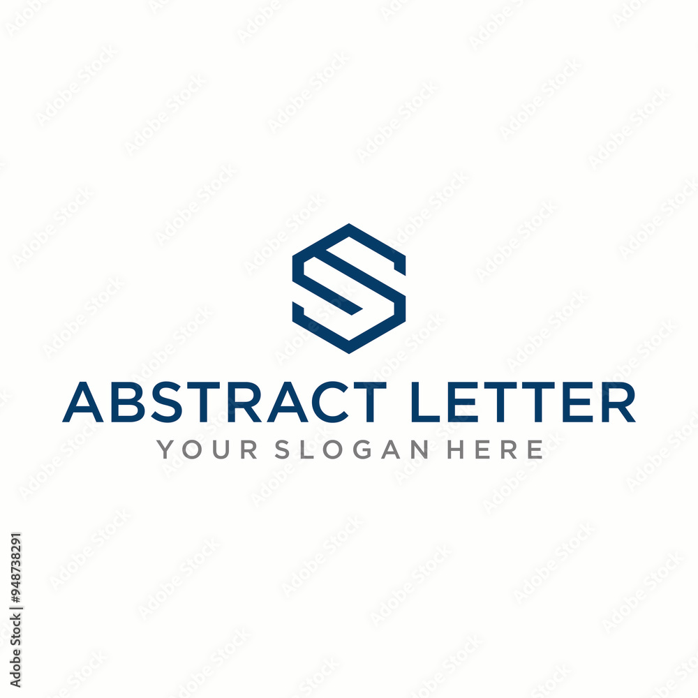 ES letter logo in the form of hexagons and cube logos with letter ...