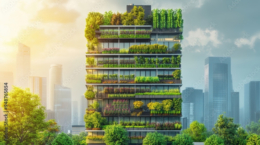 design banner for smart agriculture using vertical farming techniques ...