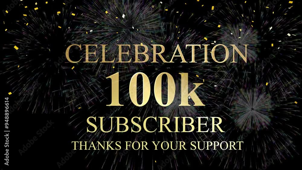 Subscribe Celebrating Motion Animation Background.100k Flower ...