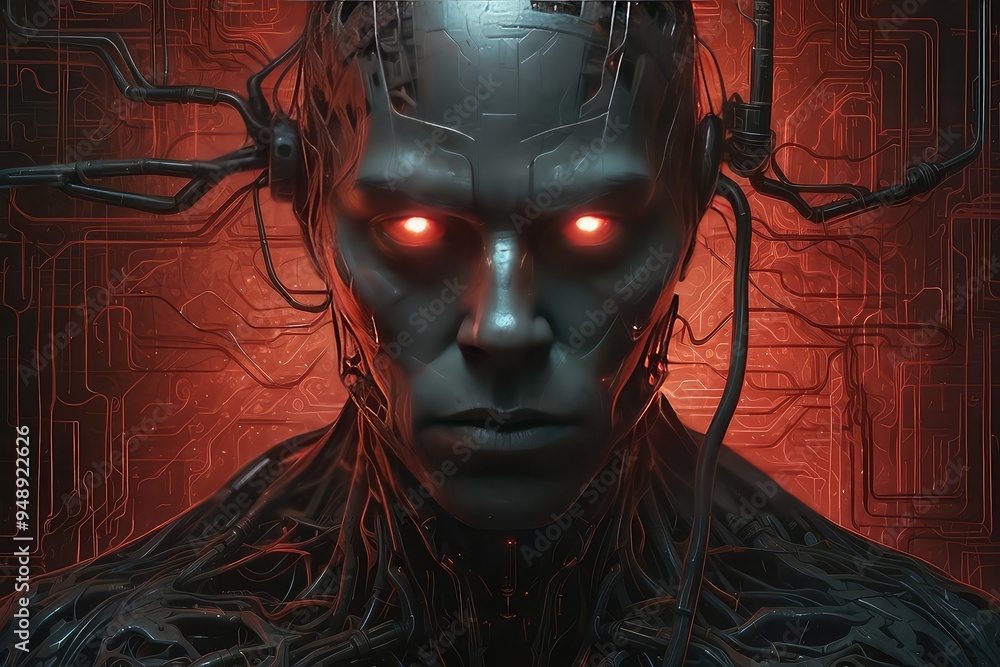 close-up of dirty , scary face and red eyes in mud.,demon eye,Eye ...