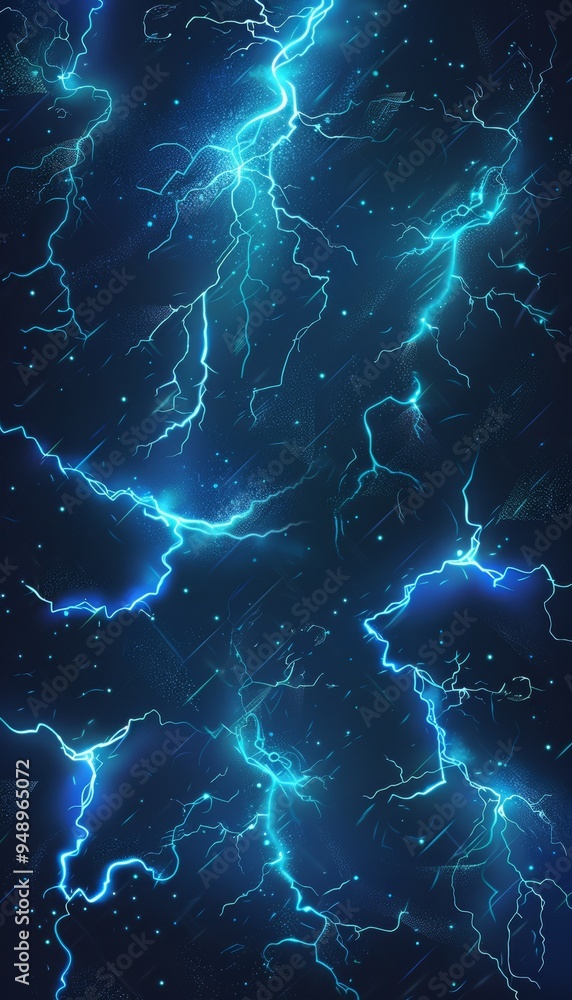 Cartoon lightning animation featuring electric strike frames, magic ...