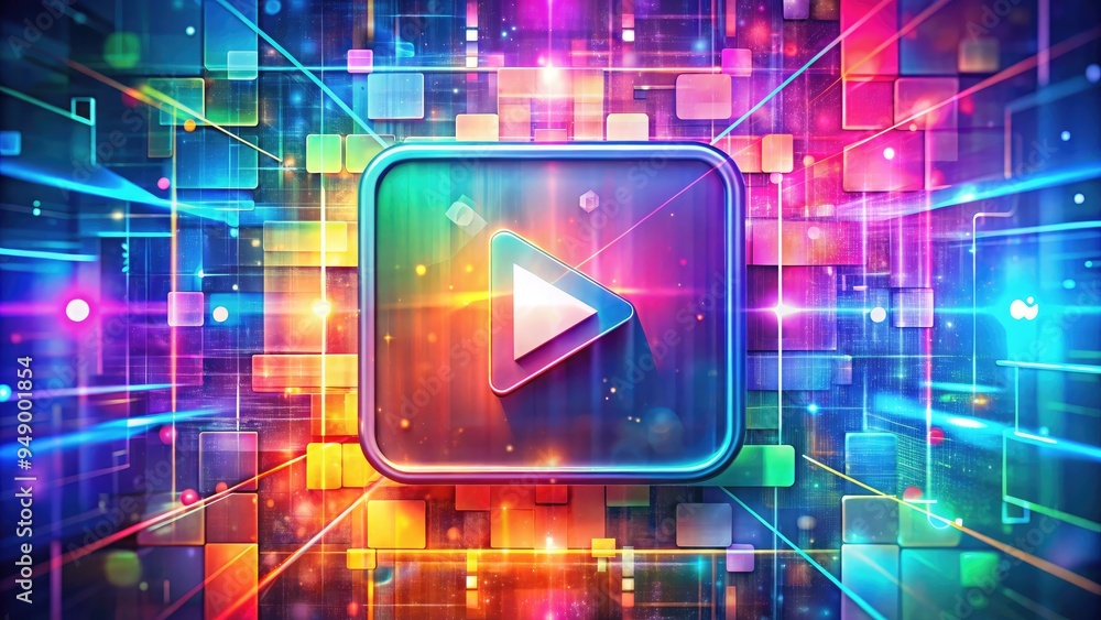 Colorful abstract vectors illustrate a popular video sharing platform's ...