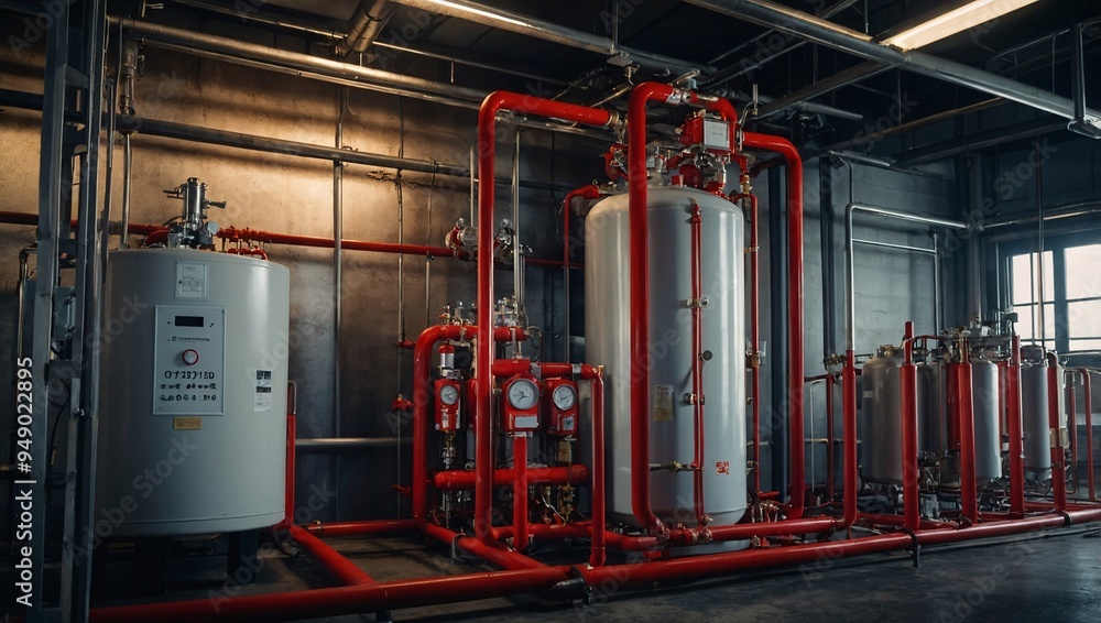 An industrial fire extinguishing system designed for rapid and ...