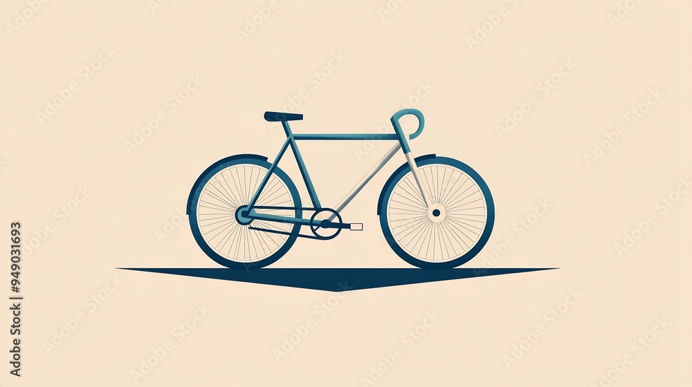Minimalist representation of a bicycle using only basic geometric ...