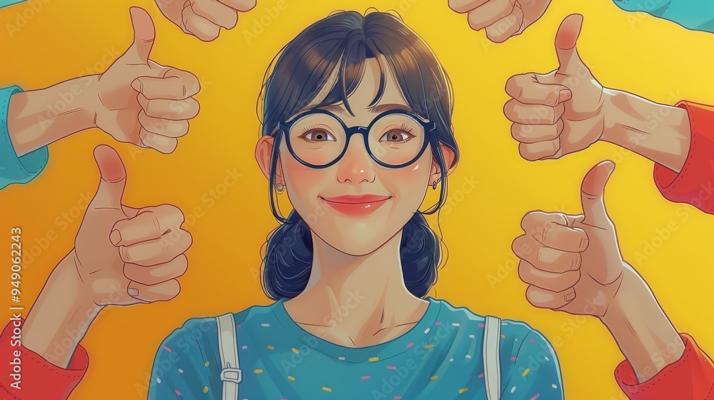 The concept of public approval, acknowledgement, positive opinion ...