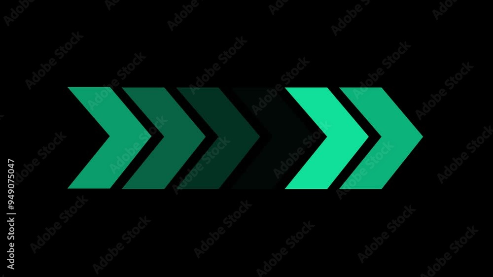 Right-directional arrow loop animation. Animated arrows for the overlay ...