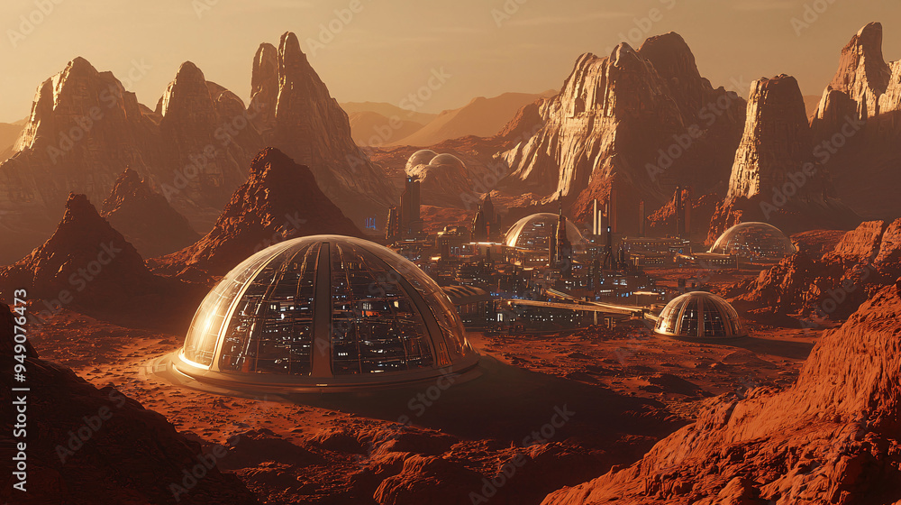 Terraforming Mars, CGI scene: A computer-generated scene of a ...