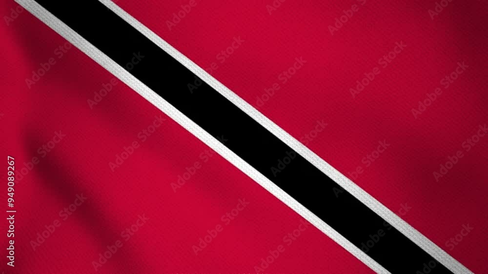 4K High-Resolution Waving Trinidad And Tobago National Flag - HD Video ...