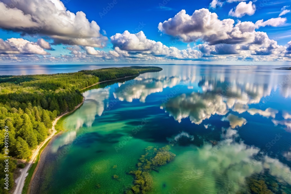 6. **Aerial View of Lake Huron**: From up high, capture the vast ...