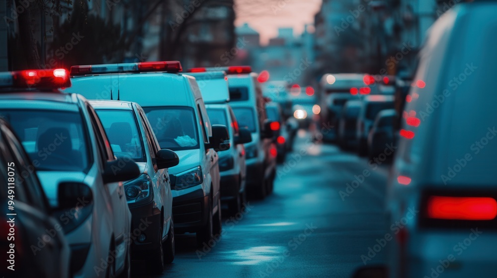 Long lines of ambulances wait outside crowded hospitals, reflecting the ...