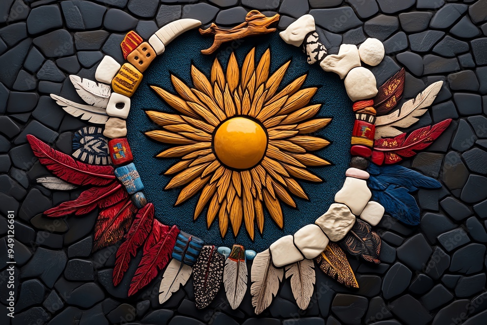 Native American Day with a focus on unity and respect, depicted in an ...