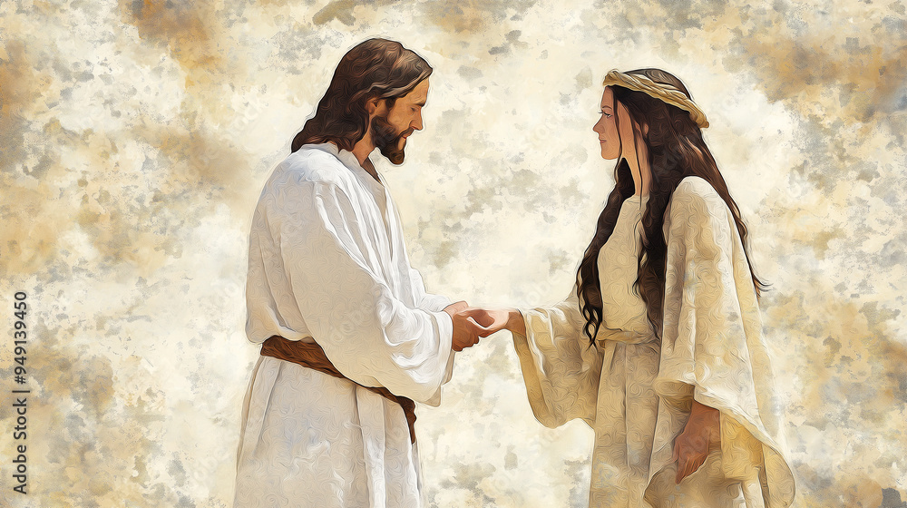 Christian woman finds peace and strength in her faith as she hugs her ...