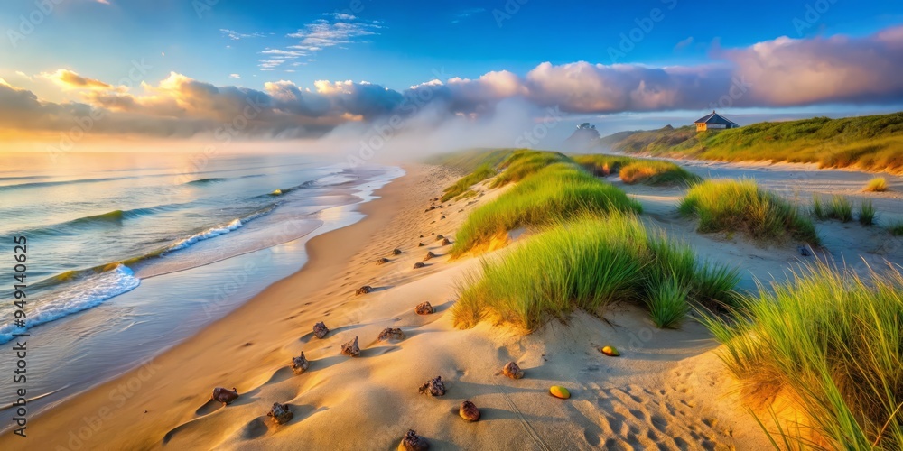 11. Morning fog lifts over the sandy shores of Cape Cod, where marine ...