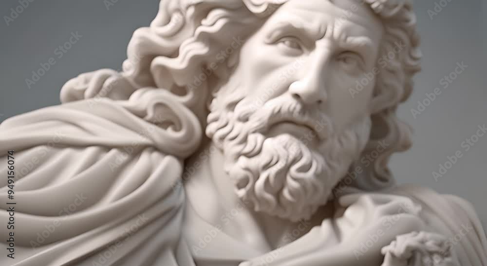 Vídeo do Stock: Stoicism concept sculpture of a stoic representing ...
