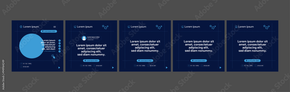 instagram webinar conference social media template slider carousel ...
