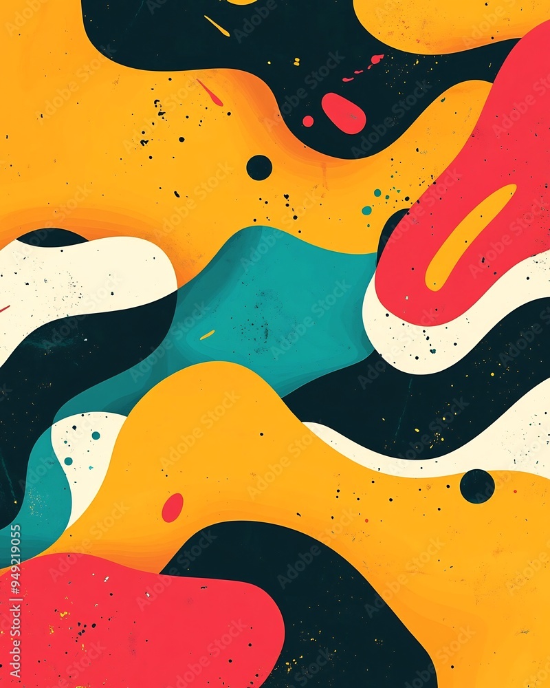 Energetic design for a music album cover featuring abstract waves and a ...