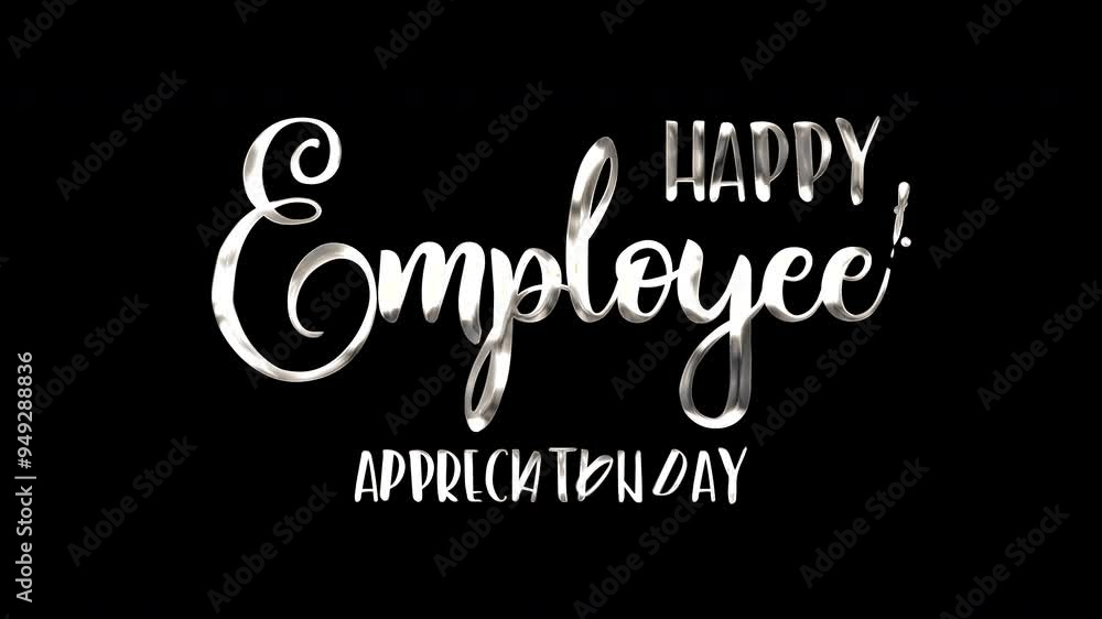 Animated text on transparent background for Employee Appreciation Day ...