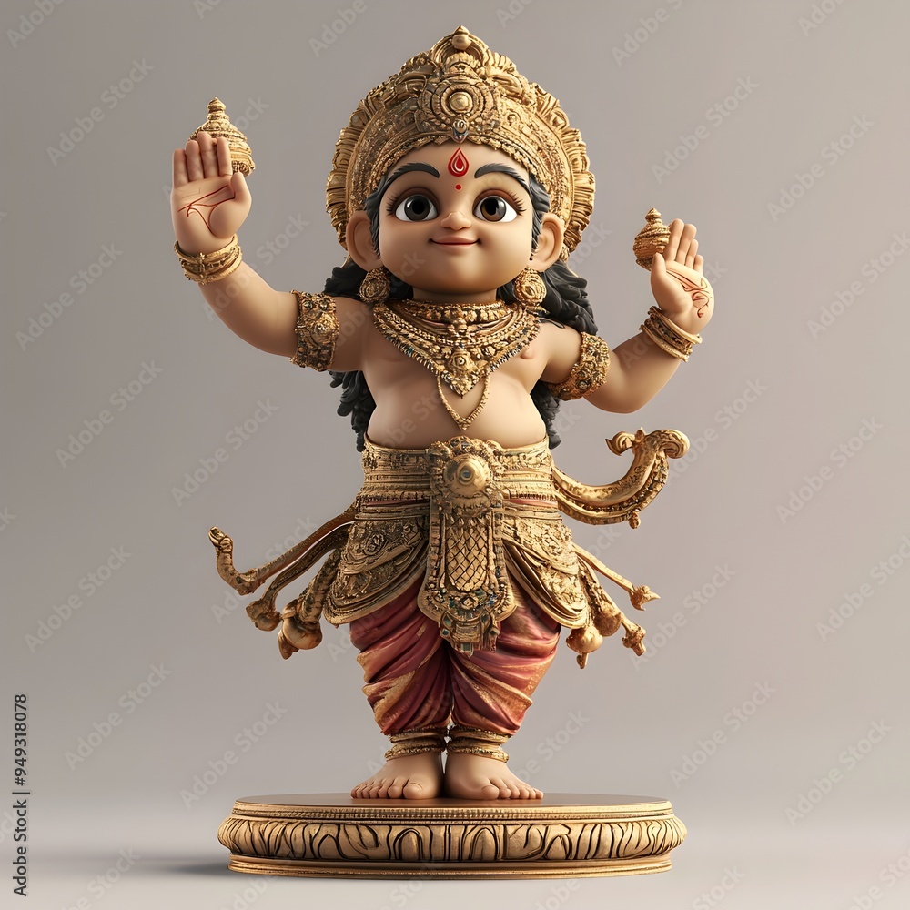 Vamana the Dwarf Incarnation of the Hindu God Vishnu Takes His Giant ...