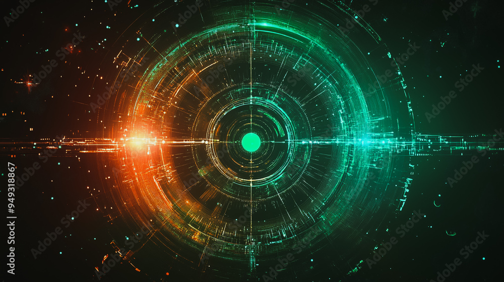 Abstract colorful business connection of lines from nodes It is ...