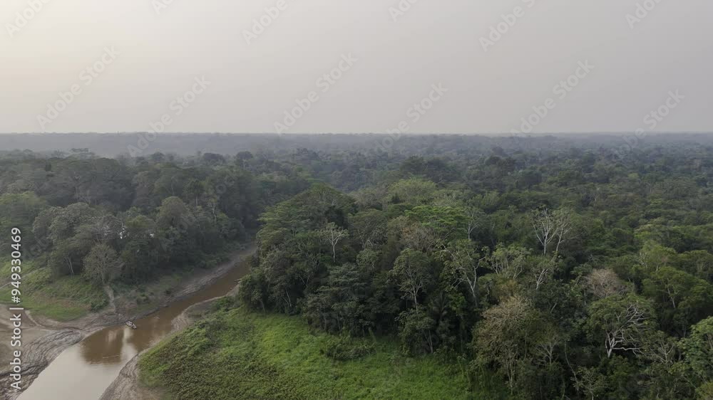 Videos aéreos del río Amazonas y la selva amazónica en Colombia, cerca ...