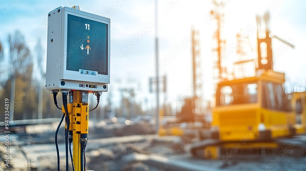 Photograph of an IoT based weather monitoring station installed at a ...