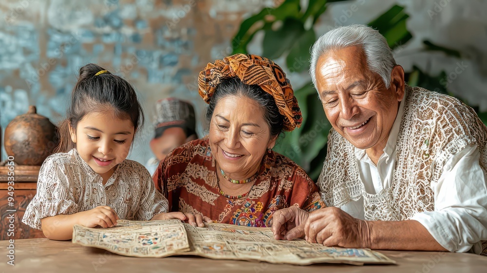 Hispanic elders teaching younger generations about traditional customs ...