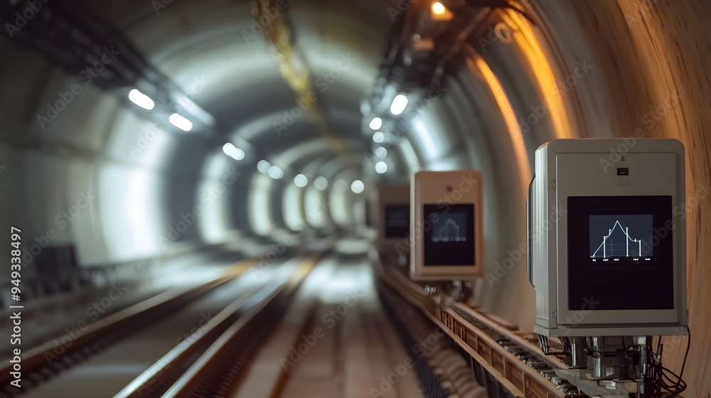 Photograph showcasing IoT enabled monitoring devices and sensors ...