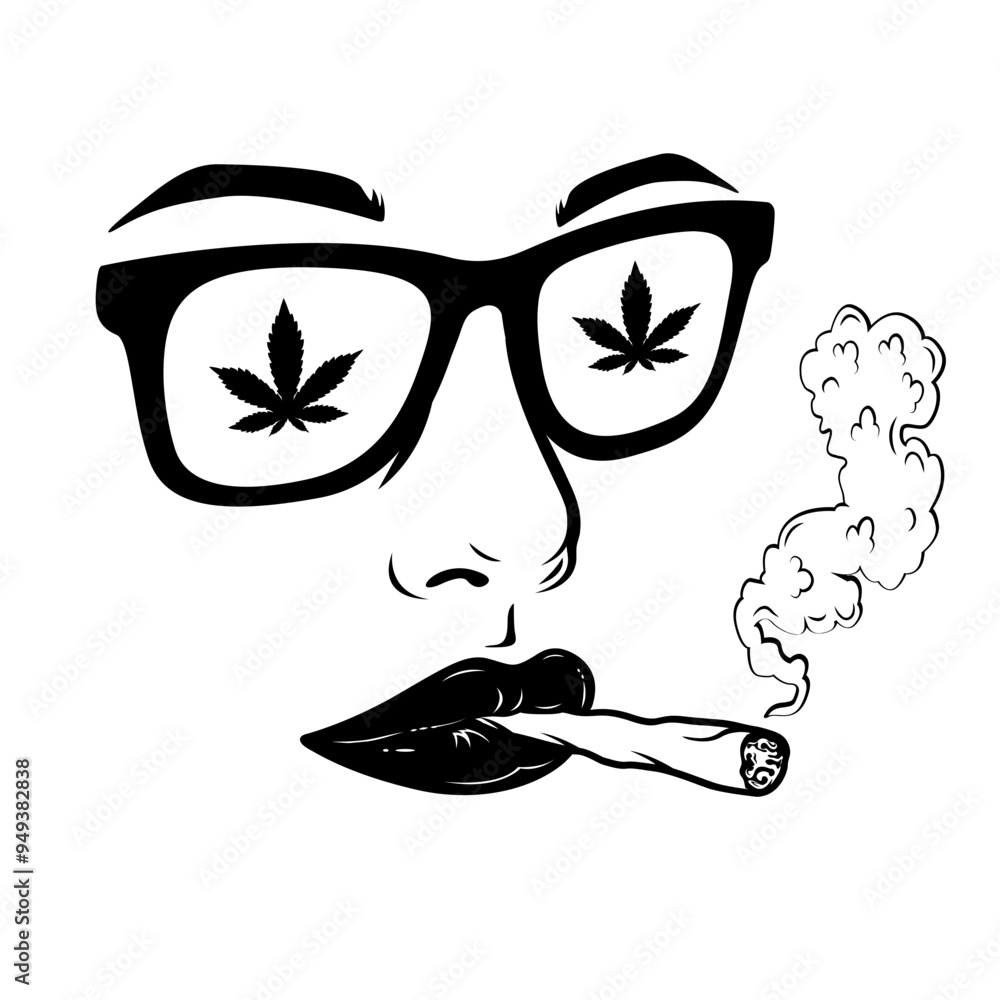 Girl Smoking Weed | Weed Addiction | Weed Sunglasses | Weed Girl ...