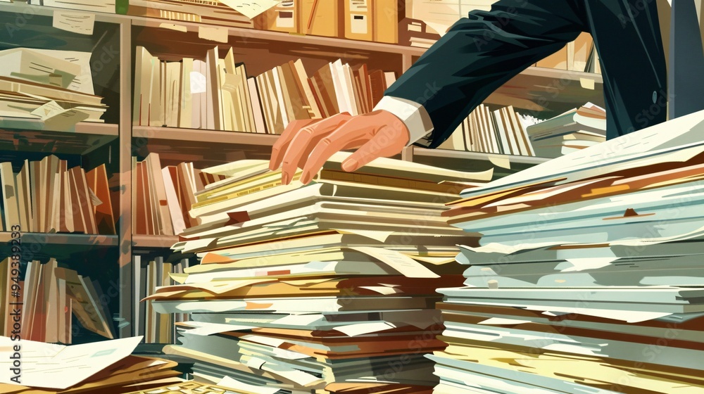 07231249 125. Detailed image of a businessmanâ€™s hand picking up and ...