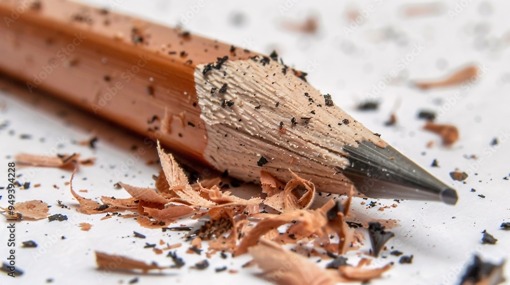07231249 244. Still life composition of a small, sharpened pencil with ...