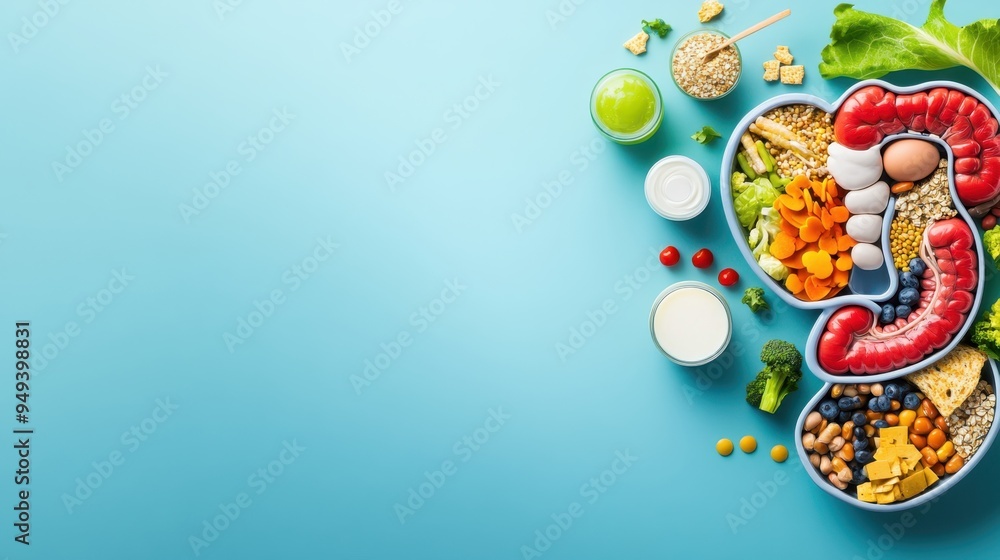 Nourishing Gut Health - Hand-Drawn Digestive System Diagram with ...