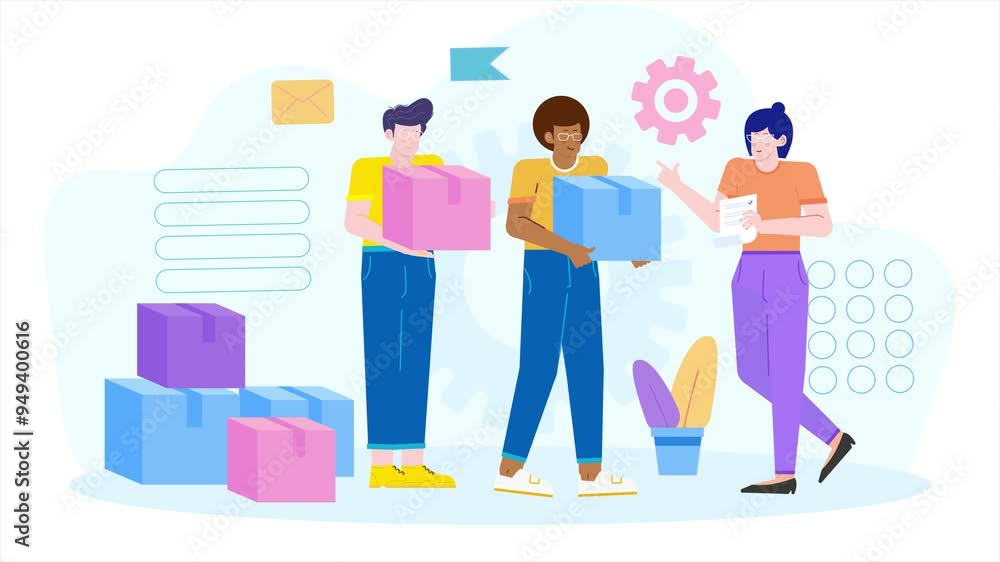 people in teamwork and effective communication in a modern workspace ...