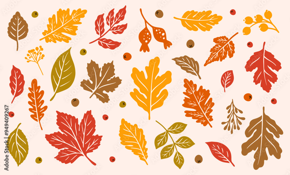 Autumn Leaves Clip Art for Fall Background, maple leaf, dry leaf ...