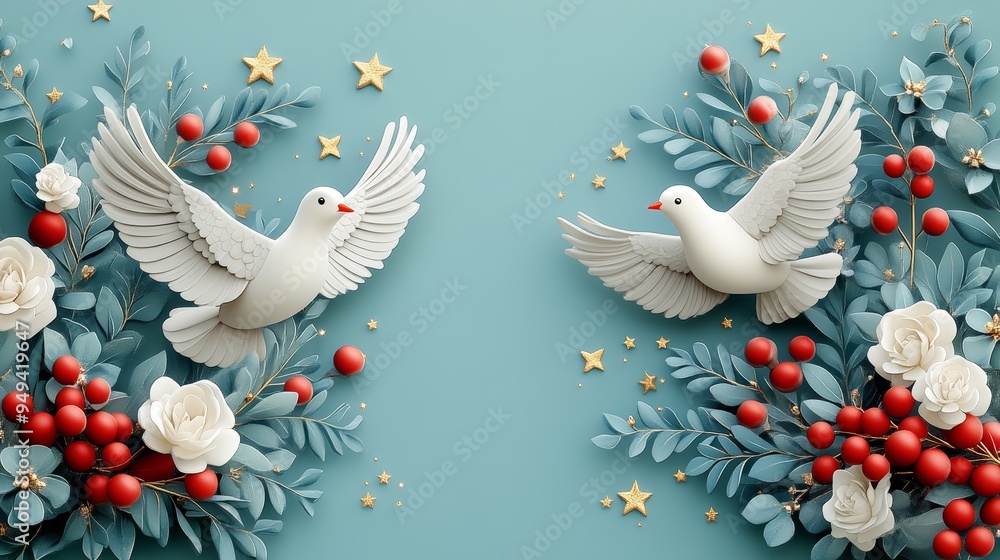 International Day of Peace style wallpaper light b 189 dove, bird ...