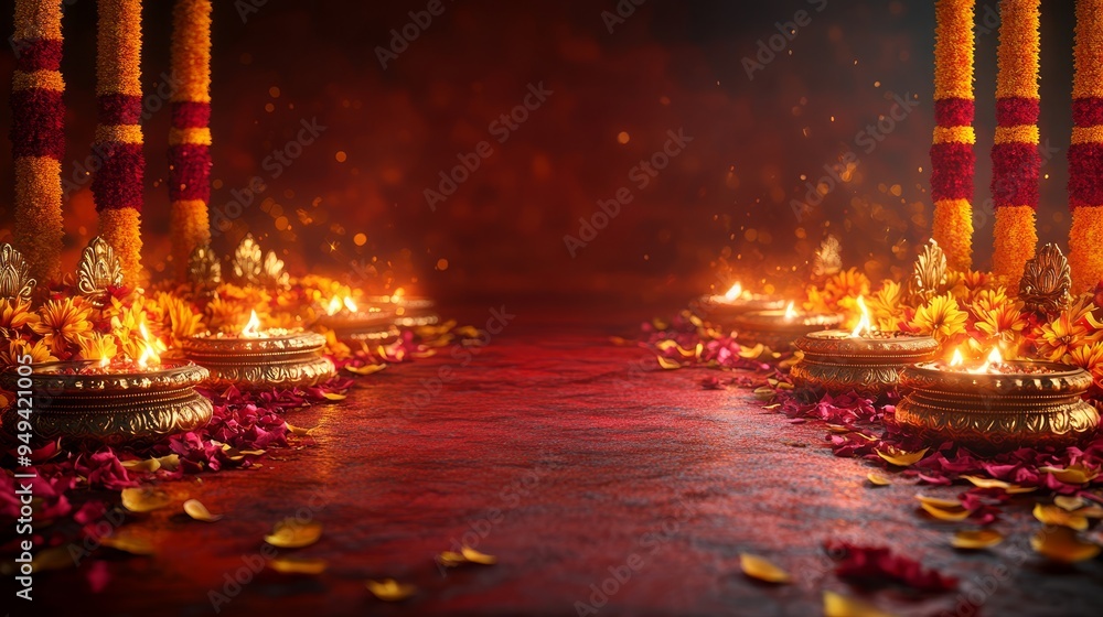 Navratri style wallpaper vibrant red background wi 122 night, sky ...