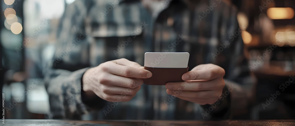 Person Tipping Service Worker Using Digital Wallet Representing Digital ...