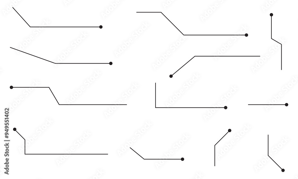 Callouts titles set. Digital callouts . Line callout label set ...