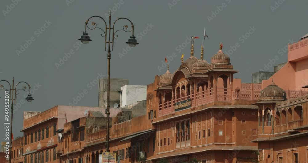 Stockvideon Jaipur, Rajasthan, India. View On Architecture Of Jaipur Or ...