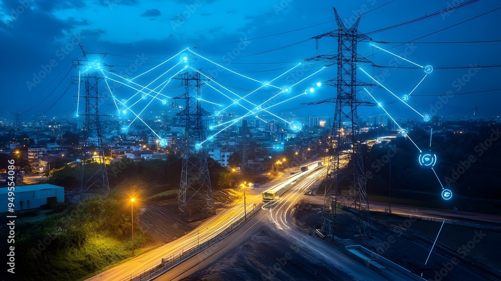 A photograph depicting the use of IoT Internet of Things technology in ...